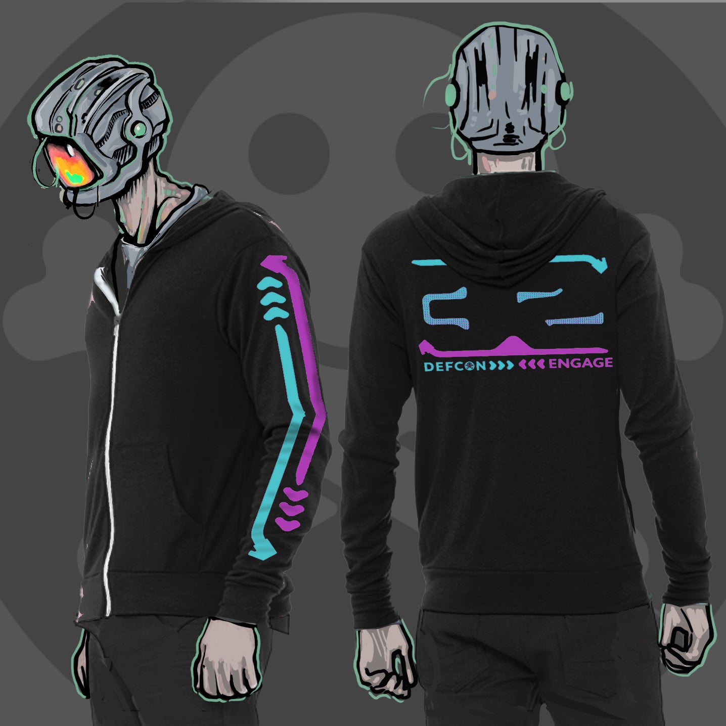 Engage Hoodie - Lightweight Premium Zip Hoodie – DEF CON Merchandise